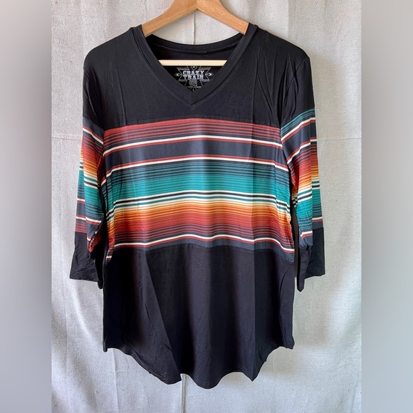Crazy Train | Tops | Sunset Serape 34 Length Sleeve Top | Poshmark